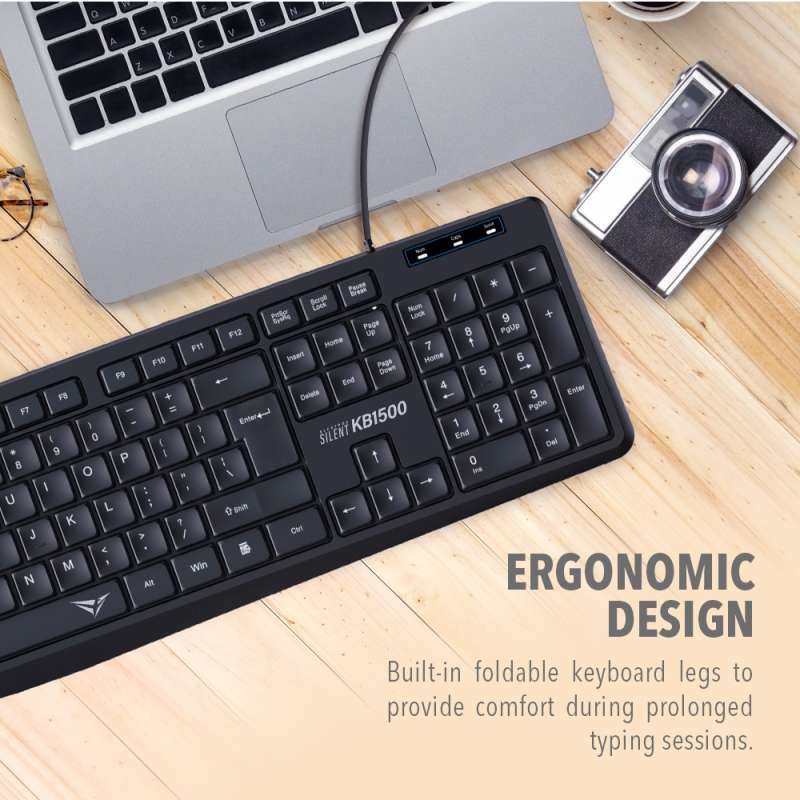 Promo Keyboard Office Alcatroz Silent Kb1500 USB Wired Keyboard ...