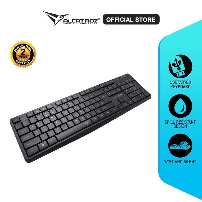 Promo Keyboard Office Alcatroz Silent Kb1500 USB Wired Keyboard ...
