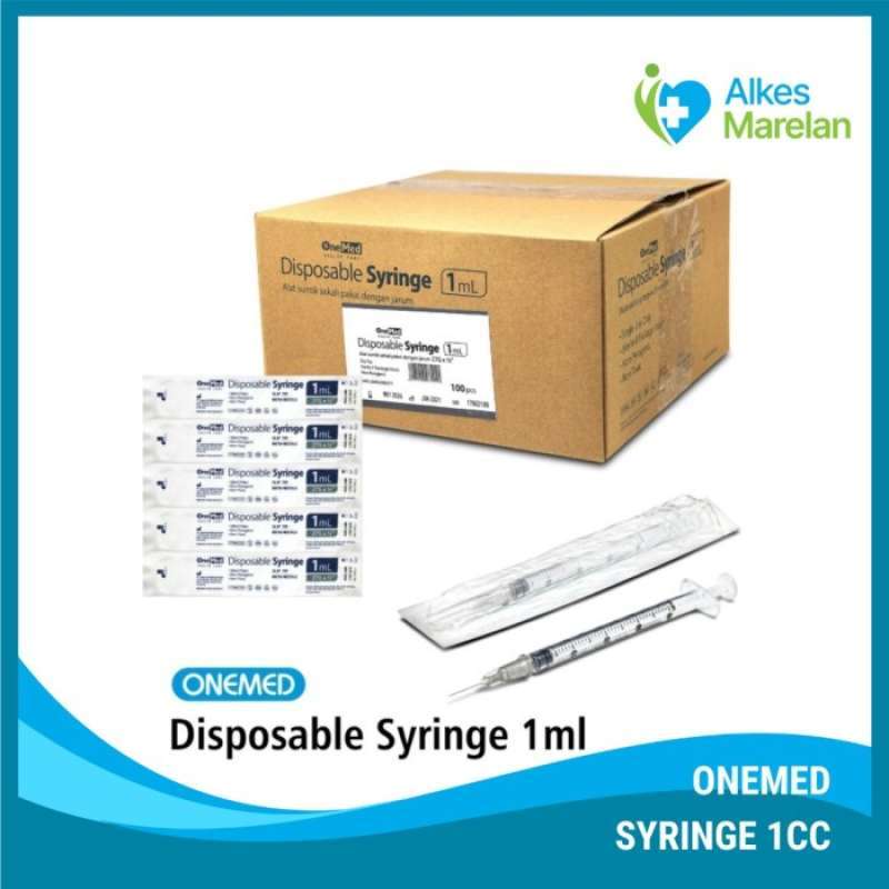 Jual Onemed - Disposable Syringe 1ml /alat Suntik Sekali Pakai Dengan ...