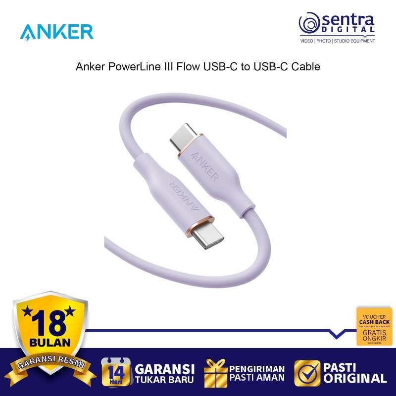 Jual Anker Powerline Iii Kabel Flow Usb Type C To C Pd 90cm 3ft - A8552 Di Seller Sentra Digital ...