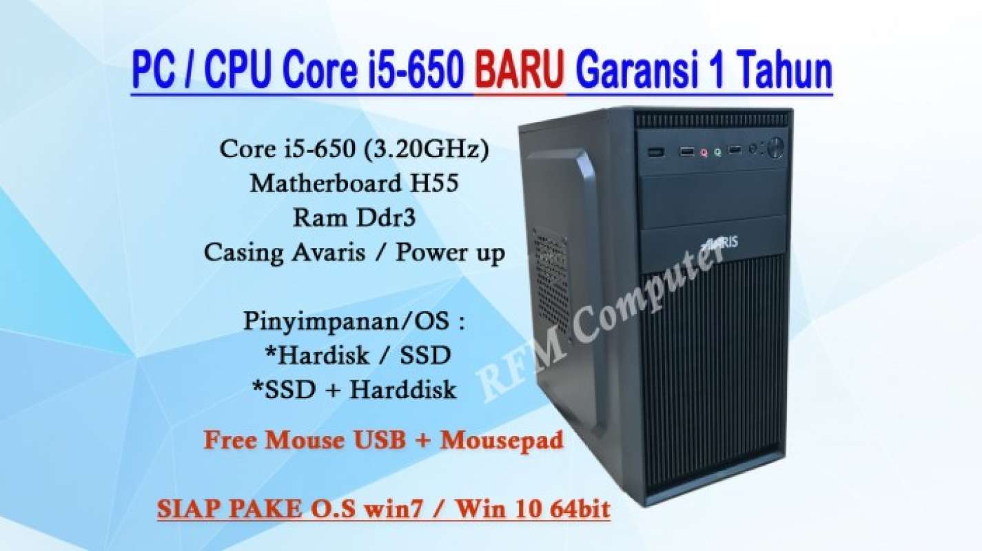 Promo Pc/cpu Rakitan Core I5 Baru Dan Garansi Diskon 23% Di Seller ...