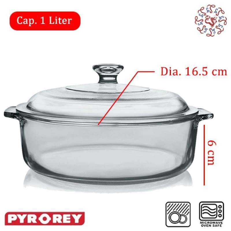 Jual Crisa Food Casserole / Basi Panci Makanan 1 Liter (pyr O Rey ...