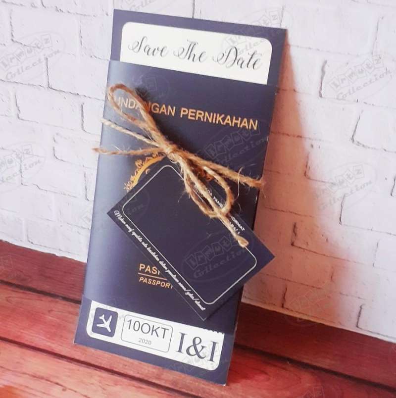 Jual Undangan Pernikahan Unik Murah Model Paspor Passport Boarding Pass ...