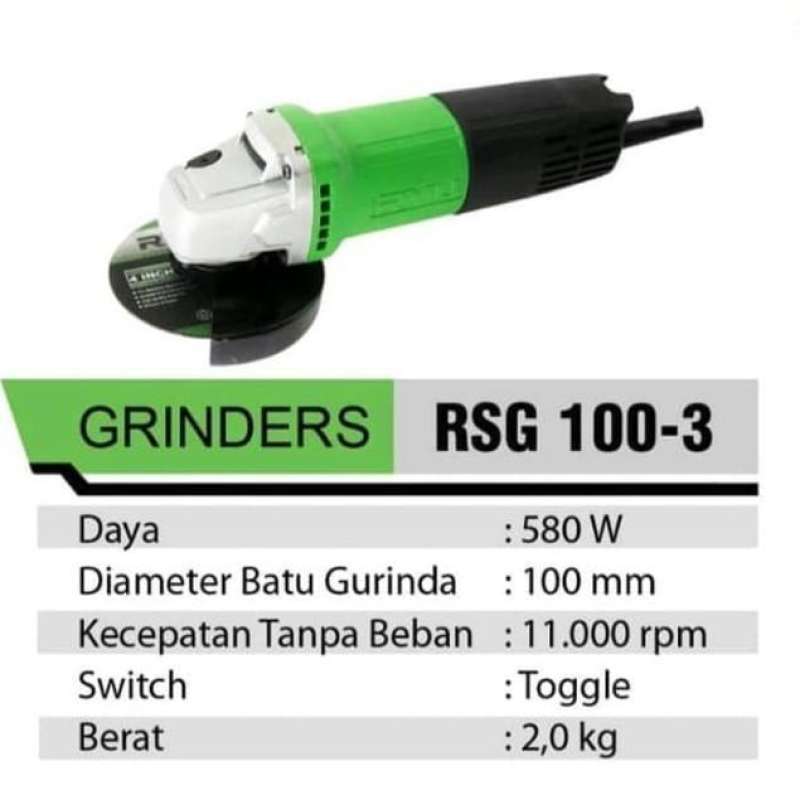 Jual Ryu Angle Grinder 4 Rsg100-3 / Mesin Gerinda Tangan Di Seller ...