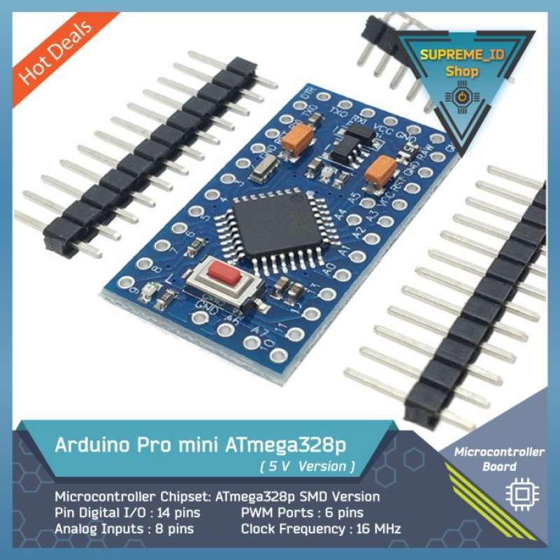 Promo Arduino Mini Atmega328 16 Mhz Microcontroller Dev Board Diskon 23 5650