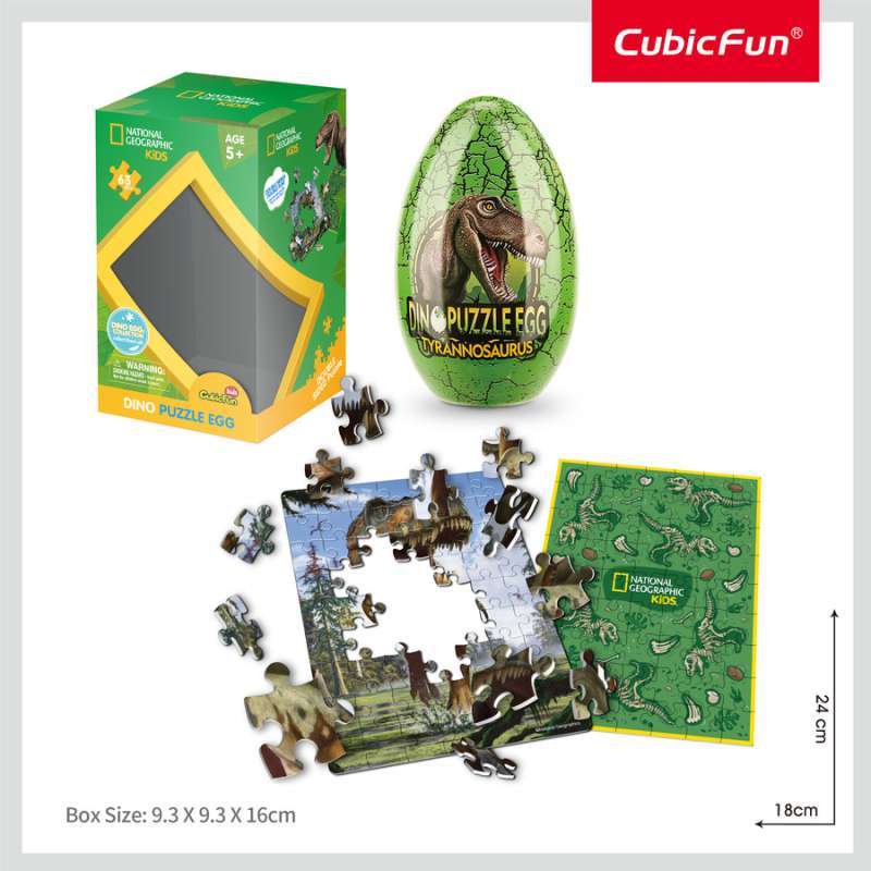 Jual Cubicfun 2d Puzzle National Geographic Dino Egg: Tyrannosaurus (t ...