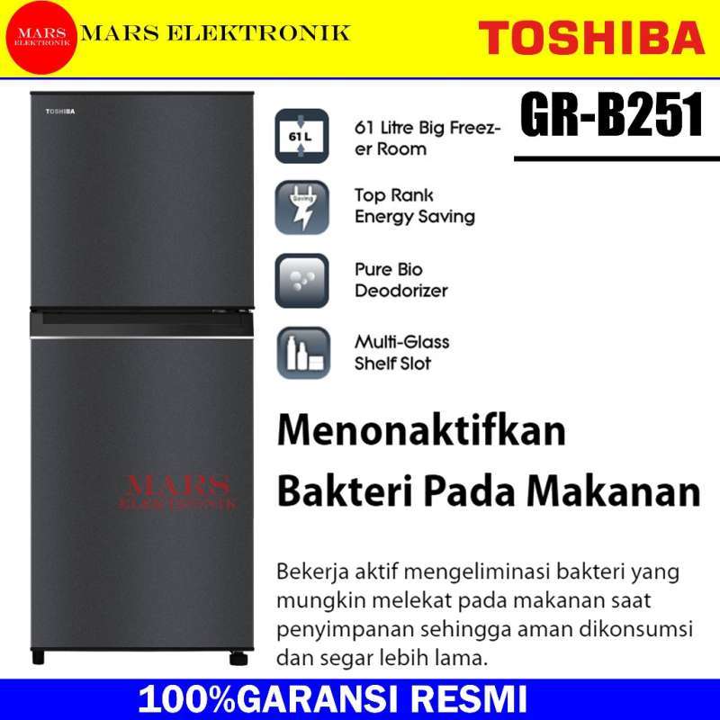 Jual Kulkas Toshiba 2 Pintu Gr-b251 Sp - 194 Liter - Big Freezer - Kulkas 2 Pintu - Gr B 251 ...