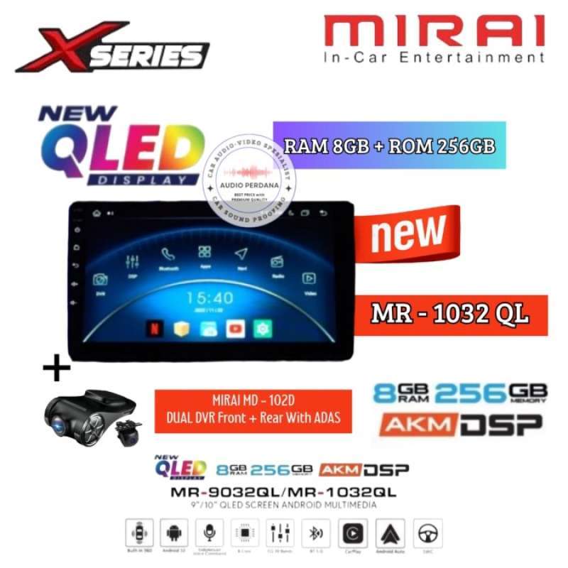 Jual Head Unit Android Carplay 10 Inch Mirai X-series 1032ql 8/256 Gb Qled - Hu+rear Cam Di ...