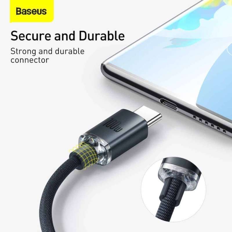Jual Baseus Kabel Data Charger Crystal Shine 100w 6a Usb To Type C 2m ...