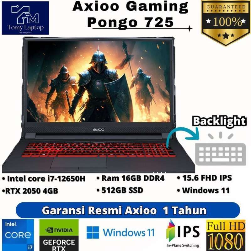 Jual Axioo Pongo 725 Rtx 2050 Intel Core I7 12650h 16gb 512gb Fhd Ips ...