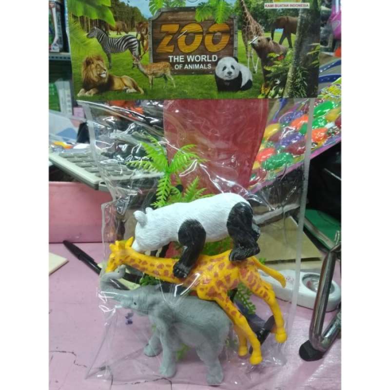 Jual Mainan Hewan Plastik Animal World Zoo Kebun Binatang Wild Gajah ...