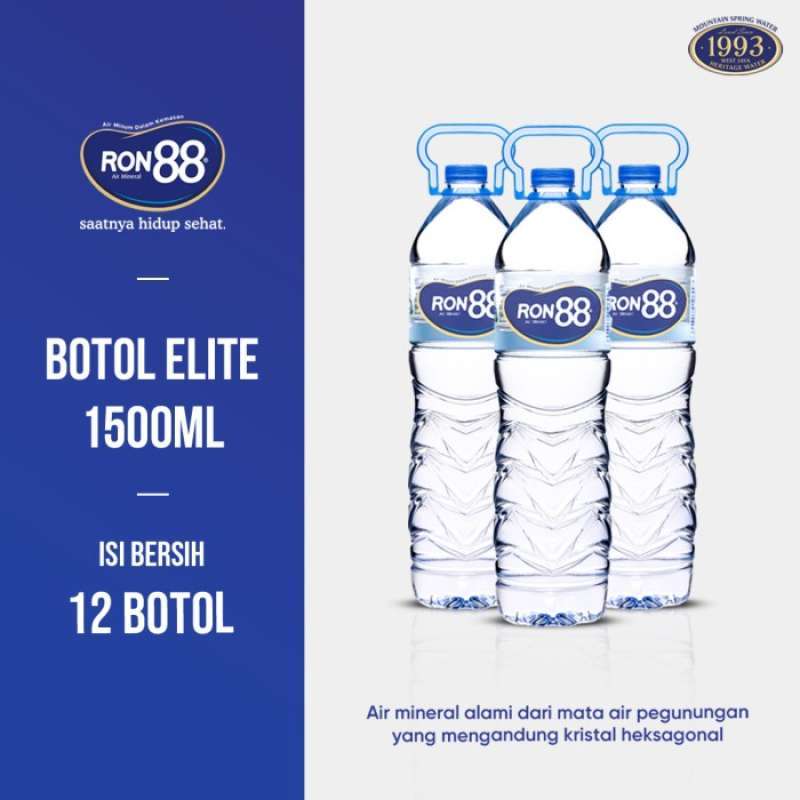 Jual Ron88 1500ml / Ron 88 Air Minum Mineral Botol 1500ml, 1 Dus = 12 ...