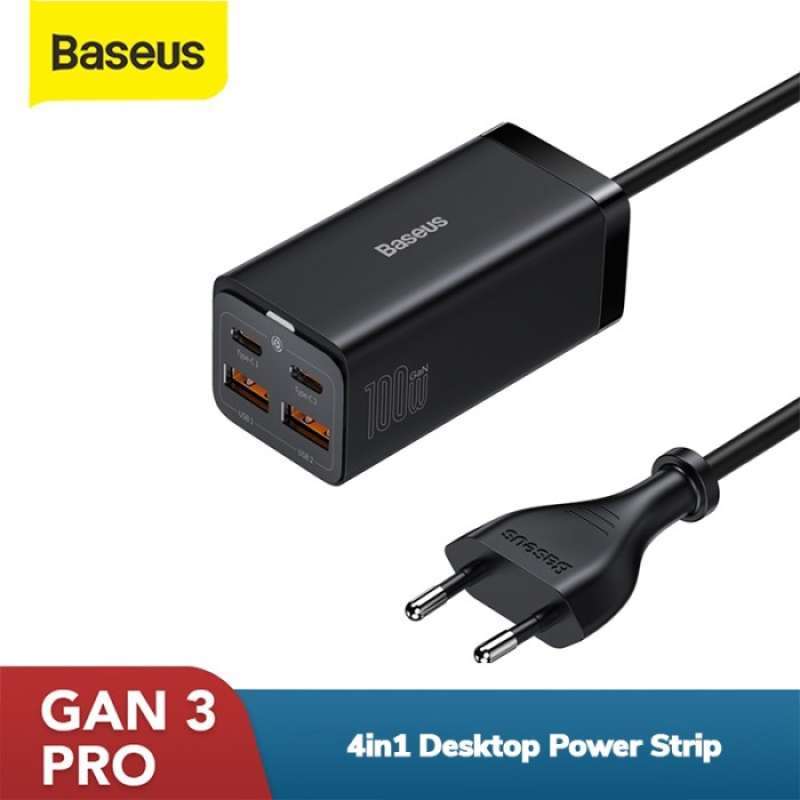 Promo Baseus Desktop Fast Kepala Charger Gan3 Pro 100w 2u+2c 4 In 1 ... Promo Baseus Desktop Fast Kepala Charger Gan3 Pro 100w 2u+2c 4 In 1 ...