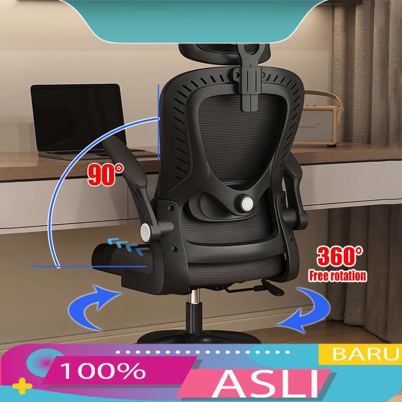 Promo Yup Kursi Ergonomis Dengan Sandaran Dan Sandaran Tanga - Hitam ...