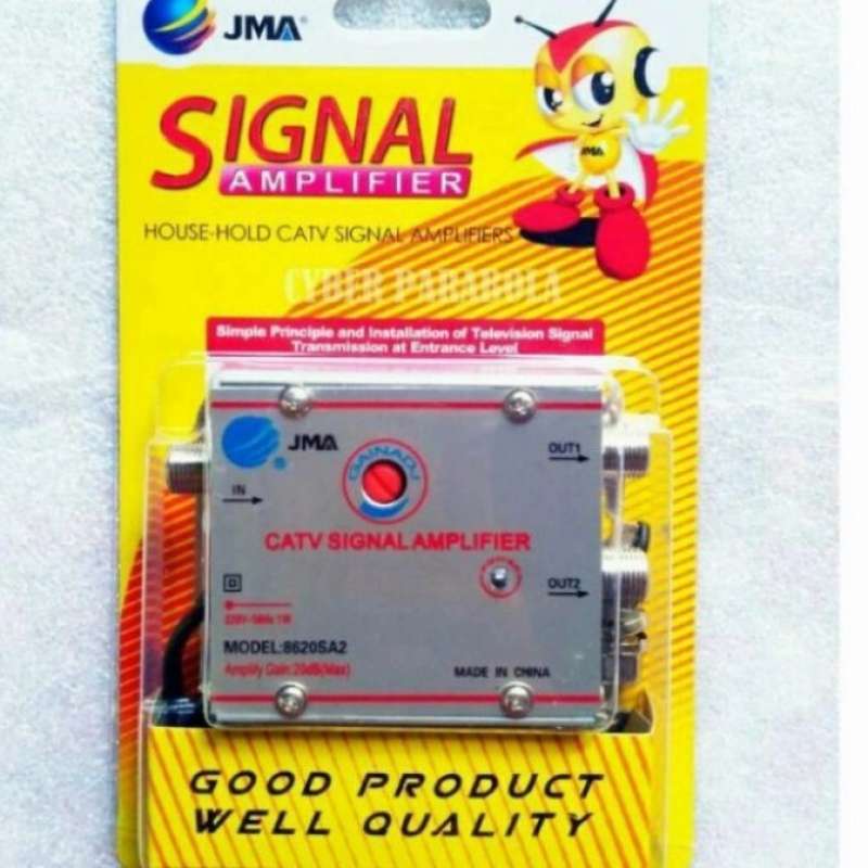 Jual Penguat Penjernih Sinyal Frekuensi Tv Antena+2 Way Spliter Di ...