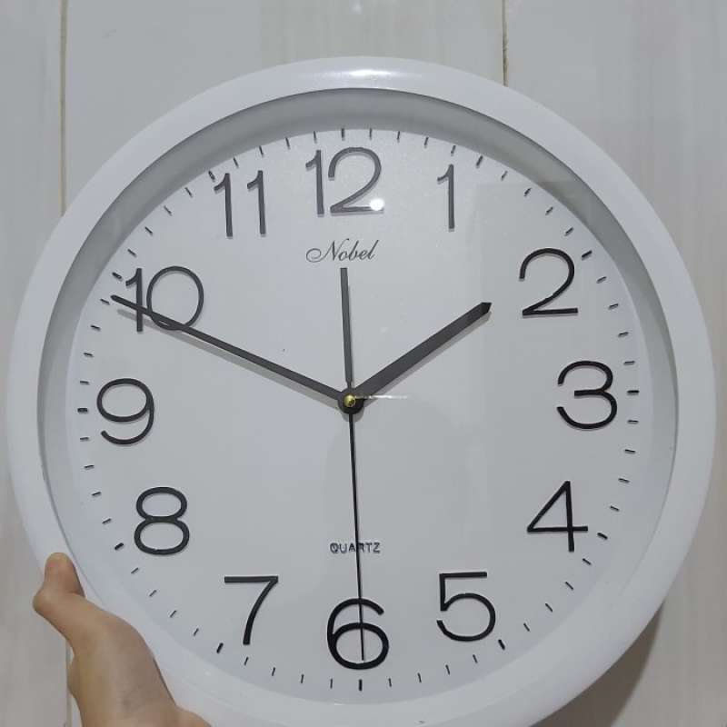 Promo Jam Dinding Besar (nobel Putih) Diskon 33% Di Seller Wijaya ...