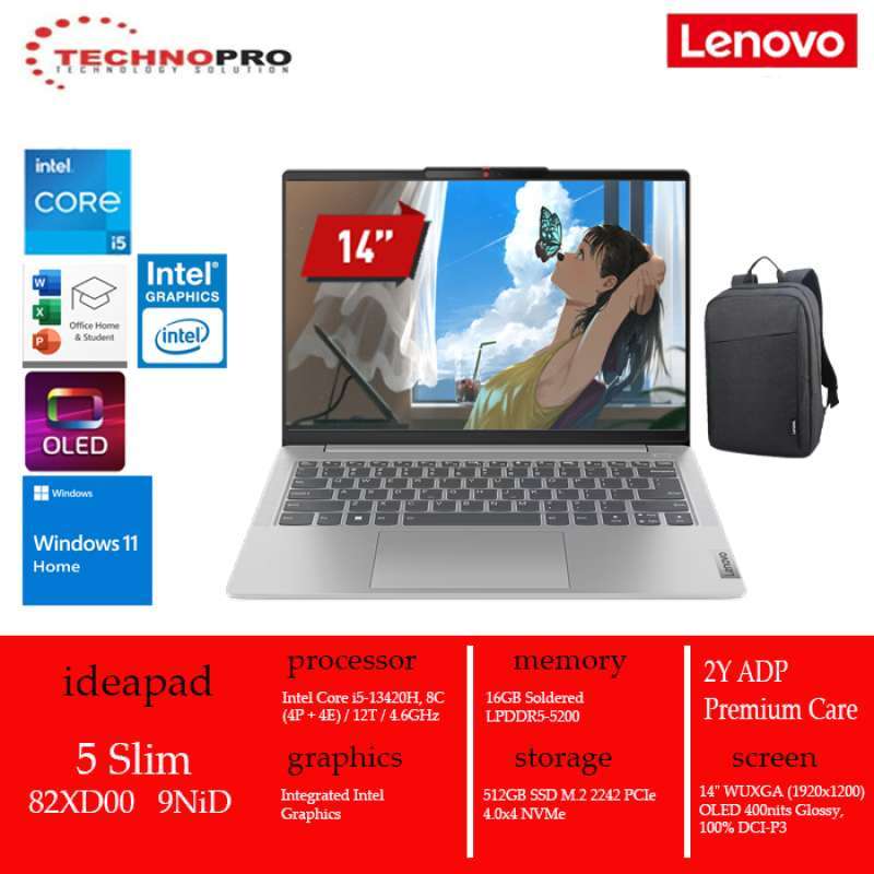 Promo Lenovo Ideapad Slim 5 14irl8 9nid 9mid || Intel Core I5-13420h 16gb 512gb Ssd Windows 11 ...