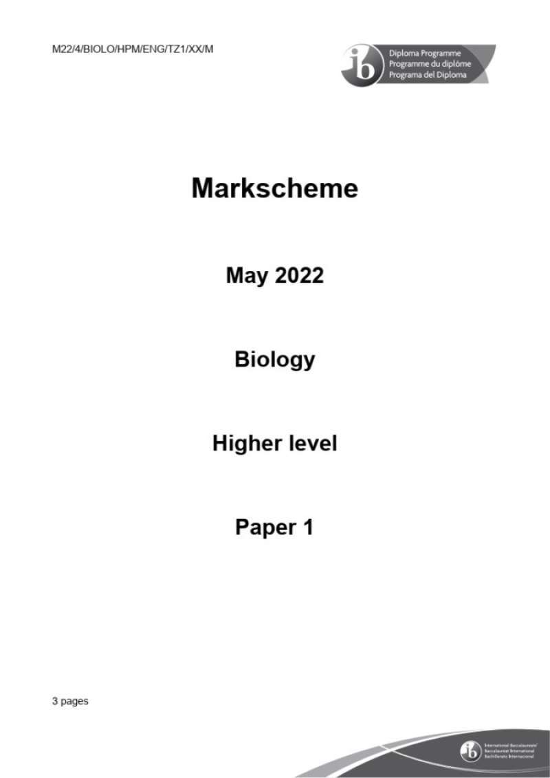 Promo Ib Biology Hl 3 Years Past Papers & Mark Schemes Diskon 28% Di ...