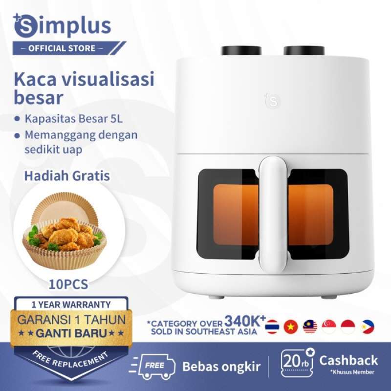 Jual Simplus Air Fryer 5l Kaca Visual Airfryer Penggorengan Tanpa Minyak Di Seller Noelle ...
