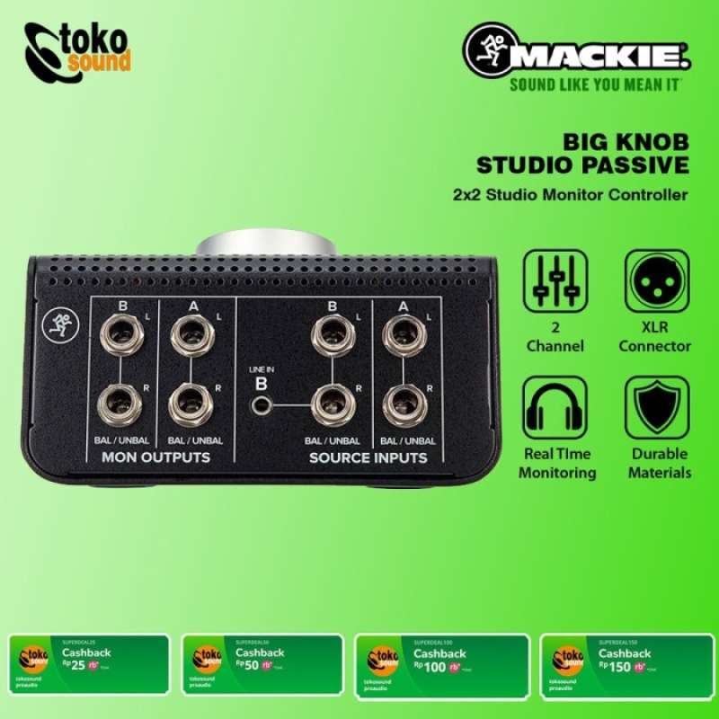 Promo Mackie Big Knob Passive - 2x2 Studio Monitor Controller Diskon 23 ...