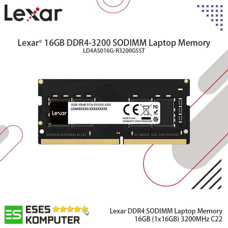 Jual Ram Laptop Lexar Sodimm Ddr4 16gb 3200mhz Cl22 Di Seller Eses Komputer Official Store - Jl ...