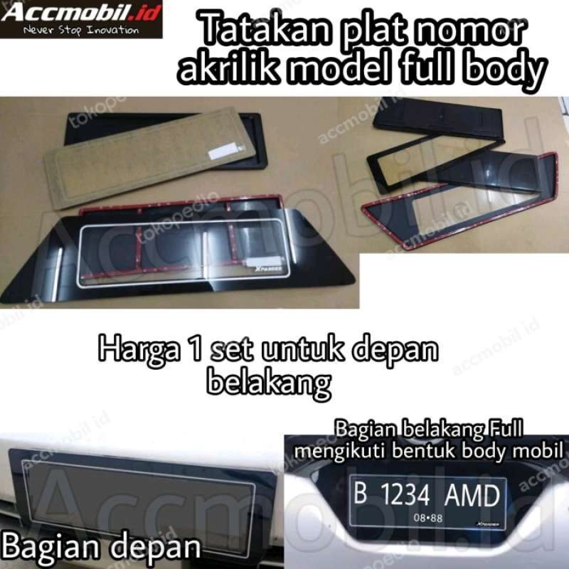 Promo Plat Nomor Mobil Frame Plat Nomor Akrilik Model Full Body Custom ...