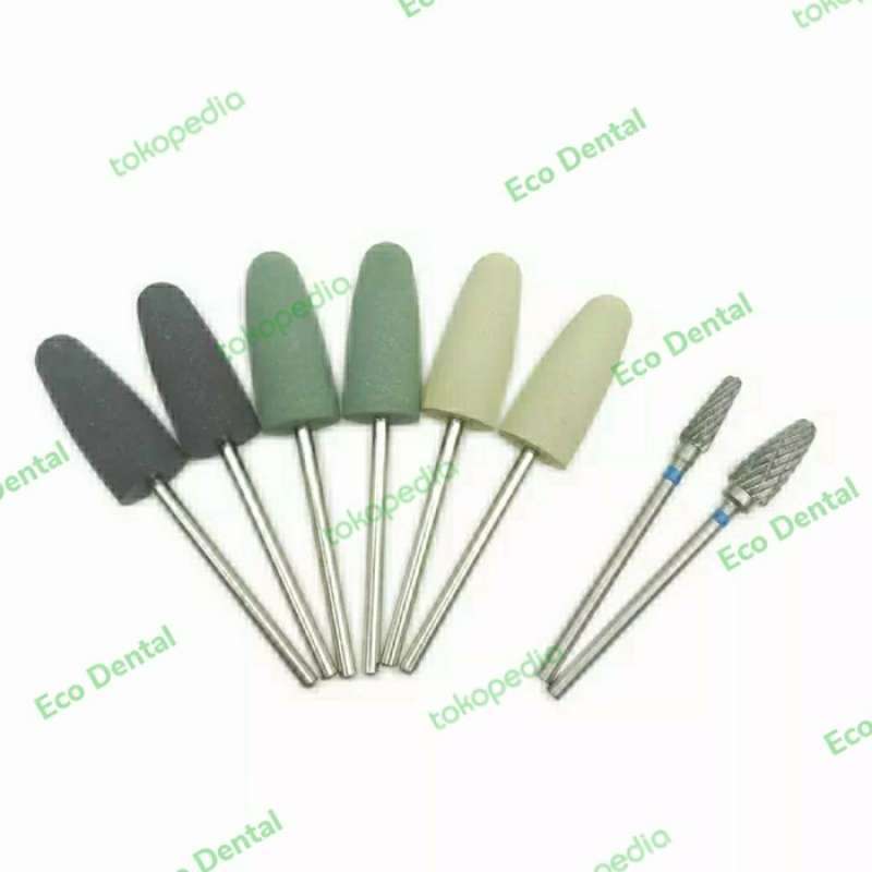 Promo Dental Bur Poles Set Akrilik Gigi Paalsu Denture Fraser Polishing ...