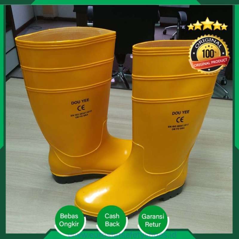 Promo Sepatu Boots Proyek Apd Kuning Tinggi Bahan Pvc Premium Tebal ...