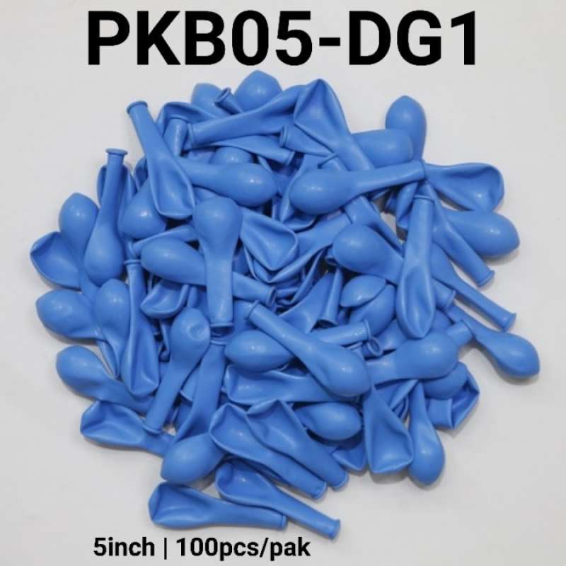 Promo Pkb05-dg1 Balon Latex 5 Inch 1 Pak 100 Doff Sky Blue Biru Muda ...