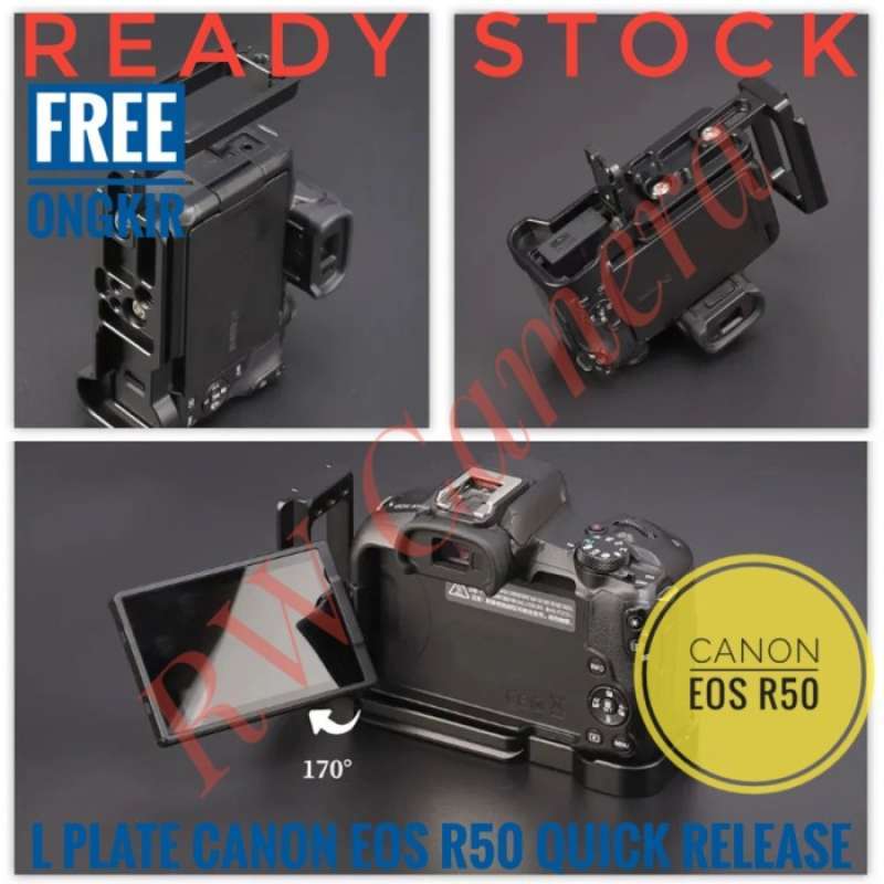 Jual L Plate Plat Tripod Canon Eos R50 Eosr50 Grip Quick Release ...