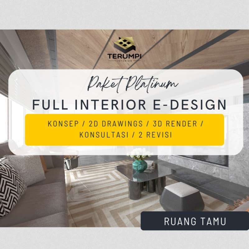 Jual Jasa 3d Ruang Tamu Living Desain Interior, 2d Rumah Lengkap ...