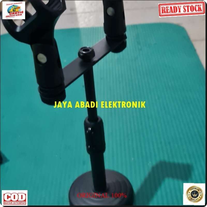 Promo Tiang Stand Mic Holder Cabang 2 In 1 Mik Standing Diskon 23% Di ...
