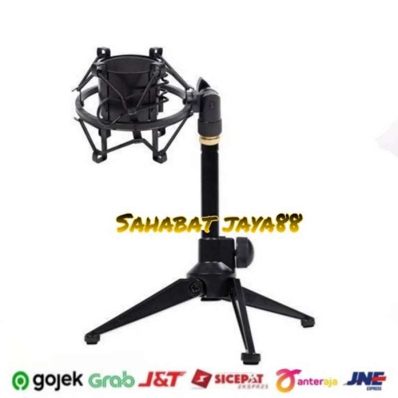 Promo Stand Mic Meja Tripod Mic Shockmount Adjustable Diskon 23% Di ...