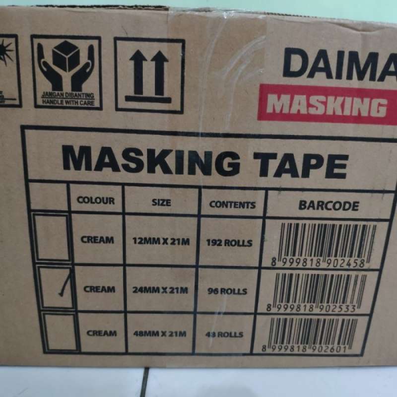 Promo Masking Tape / Lakban Kertas Daimaru 24 Mm / 1 Inch ( Dus = 96 ...