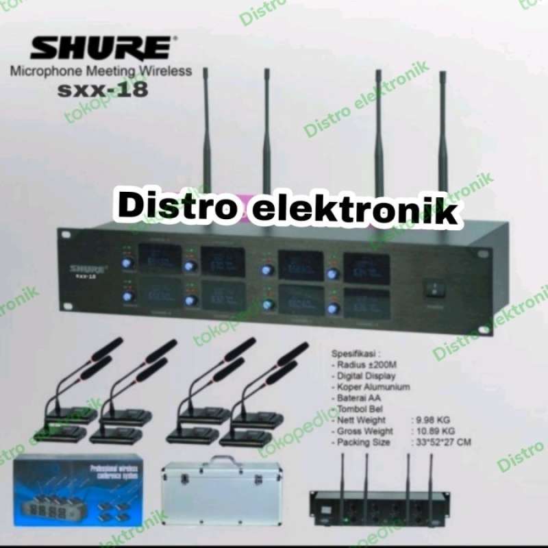 Promo Mic Meja Wireless Isi 8 Sxx-18 High Frequency Rapat Mimbar Diskon ...