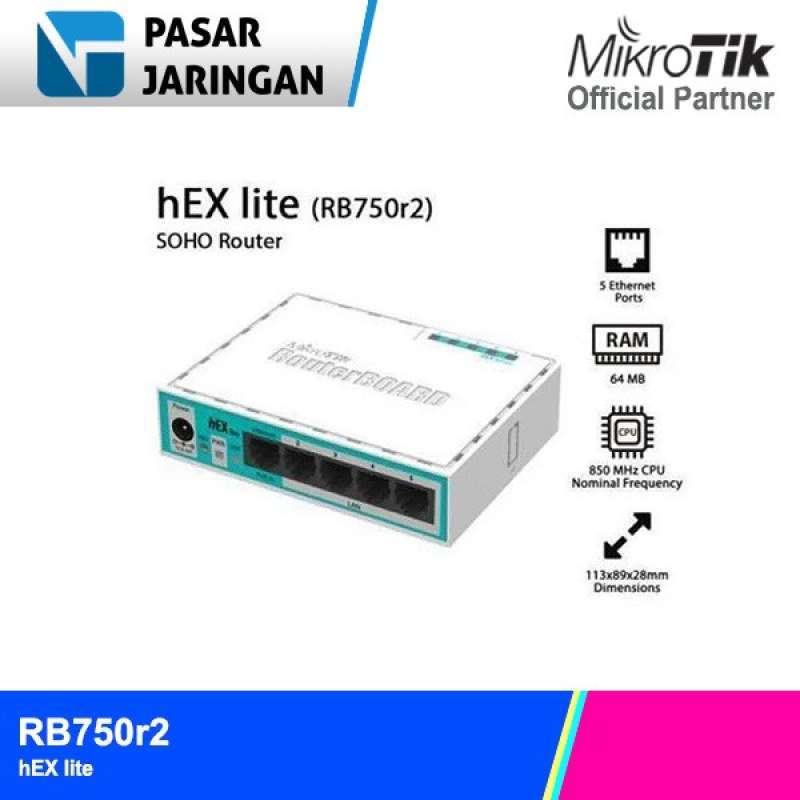 Promo Mikrotik Rb750r2 = (hex-lite) Routerboard 5port Diskon 23% Di ...