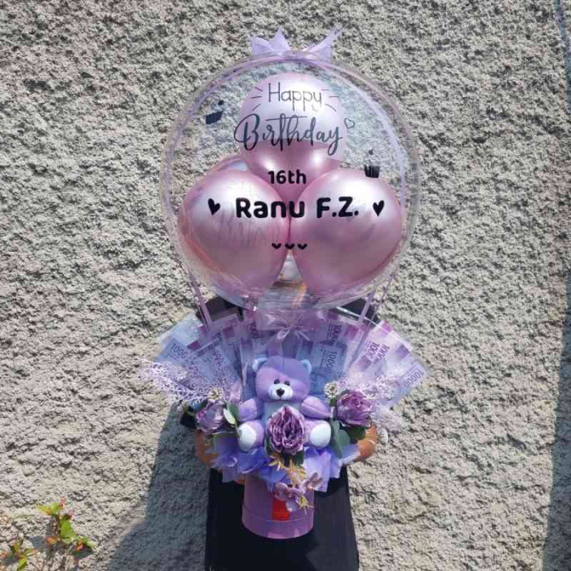 Promo Balon Bouquet Buket Uang + Boneka Bunga Wisuda/ulangtahun ...