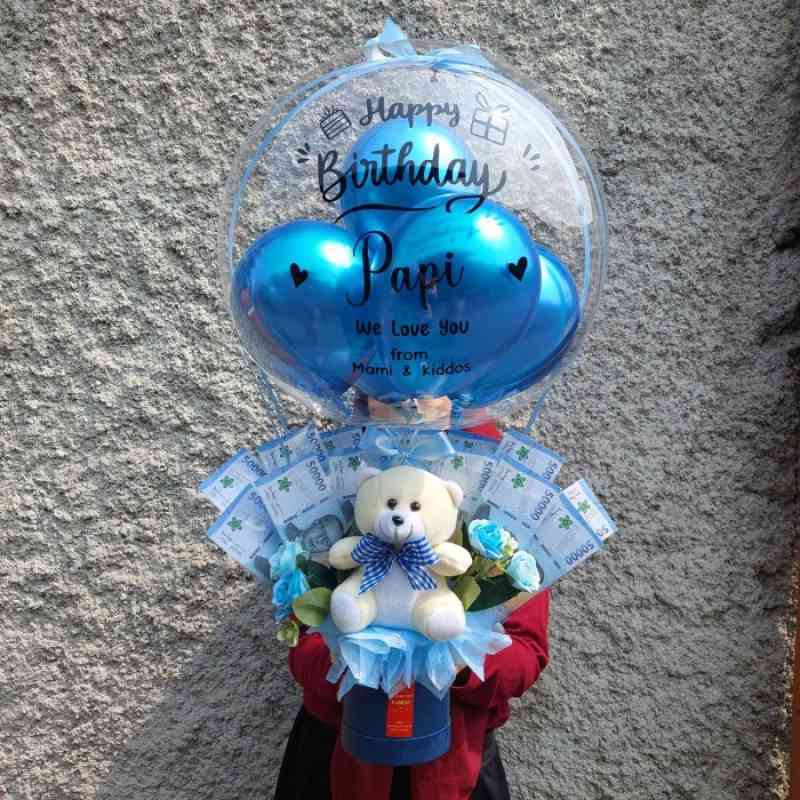 Promo Balon Bouquet Buket Uang + Boneka Bunga Wisuda/ulangtahun ...