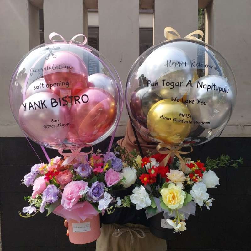 Promo Bucket Balon Bunga Bouquet(full Bunga)artificial Wisuda Grand ...