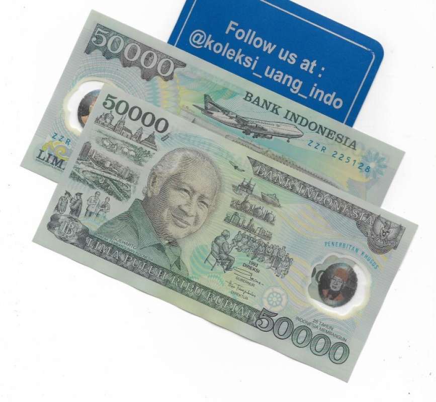 Promo Uang Kuno 50000 Soeharto Polymer Plastik Full Gress Diskon 23% Di ...