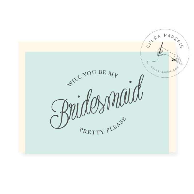 Promo Greeting Card / Wedding / Bridesmaid Pretty Please / Wedding Card ...