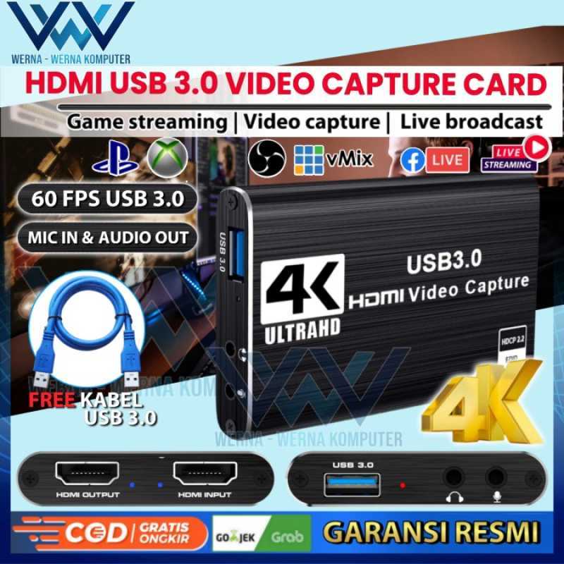 Promo 100% Produk Ori Usb 3.0 Hdmi Video Capture Card 4k Fullhd 1080p ...