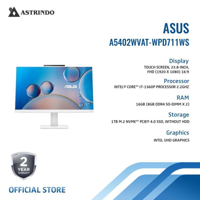 Promo Asus Pc Desktop Aio (all In One) A5402wvat Core I7-1360p 16gb/1tb ...