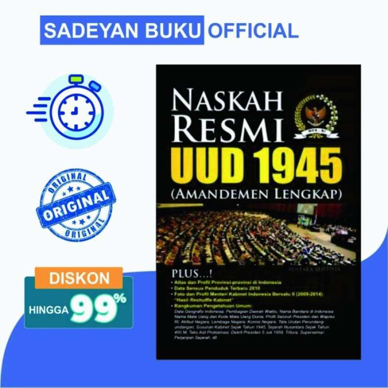 Jual Naskah Resmi Uud 1945 (amandemen Lengkap) - Yustisia Di Seller Noelle - Cengkareng Timur ...