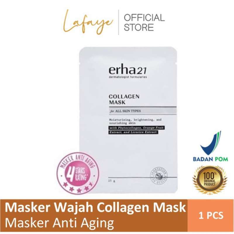 Jual Erha Masker Wajah Collagen Brightening Anti Acne Soothing Facial ...