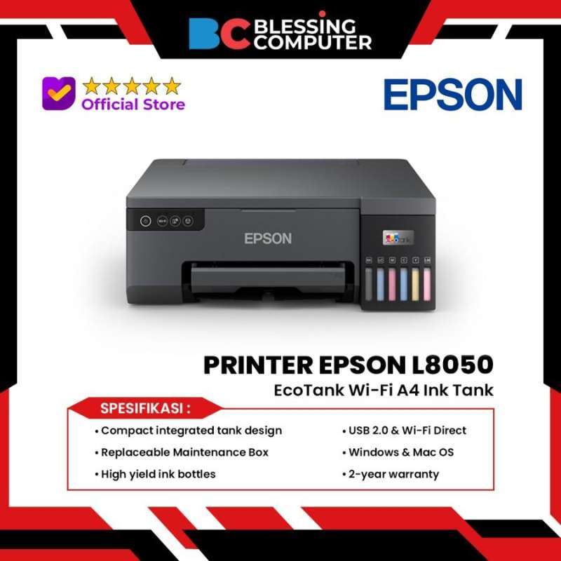 Jual Printer Epson L8050 Wifi A4 Original Murah - Harga Diskon Agustus 2024 | Blibli