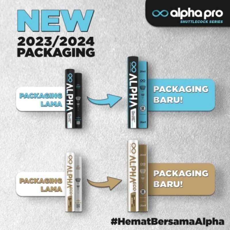 Jual New Packing Alpha 3 In 1 Pro Eco White Shuttlecock Cock Kok ...
