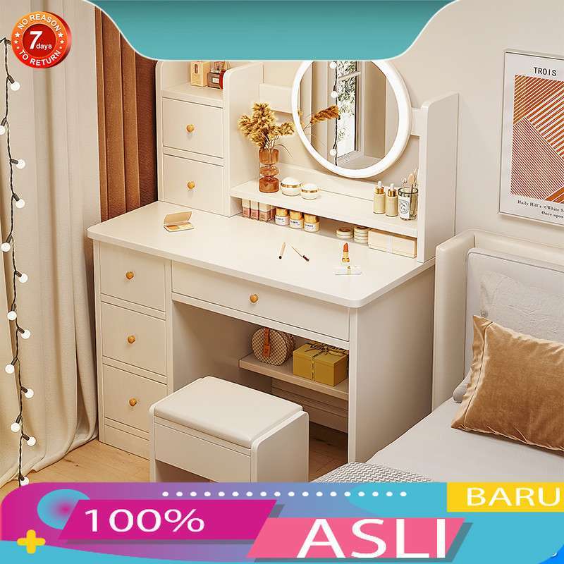 Promo Meja Rias Dengan Lampu Led Meja Rias Put Kaca Meja Diskon 49% Di ...