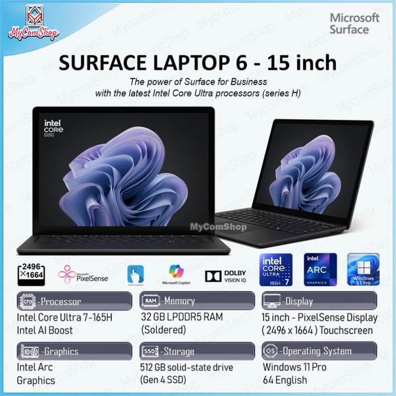 Jual Microsoft Surface Laptop 6 Ultra 7 165h 32gb Ram 512gb Ssd Intel ...