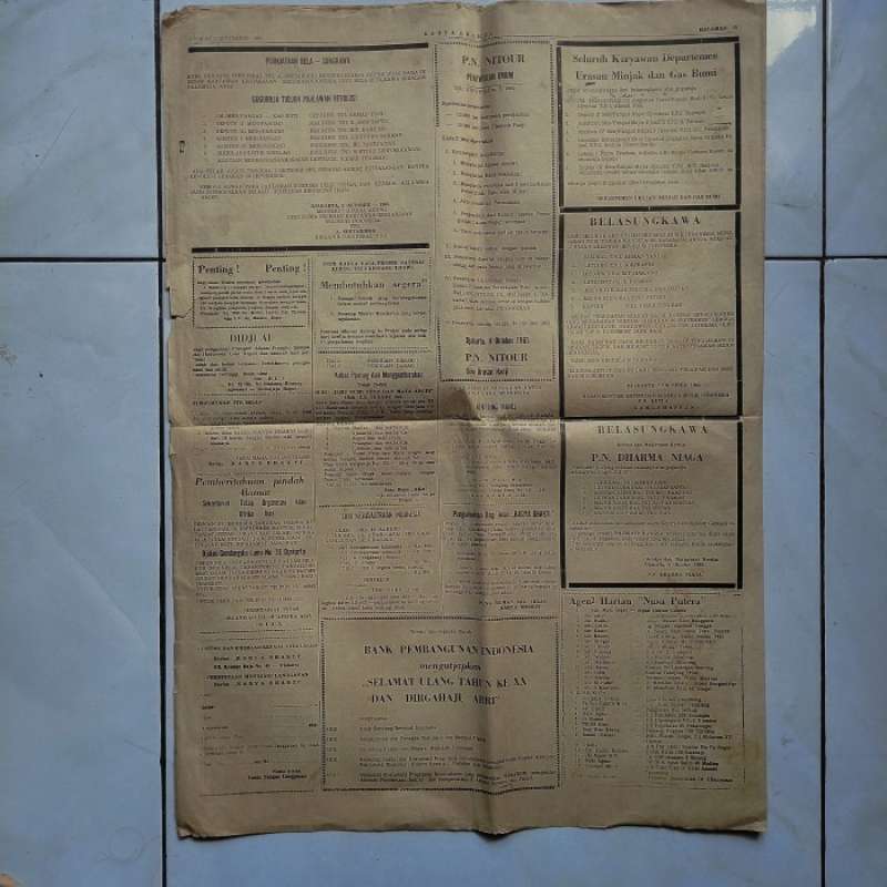 Jual Koran Lama Karyabhakti Tahun 1965 Dokumen Kuno Jadul Pki Rare Item ...